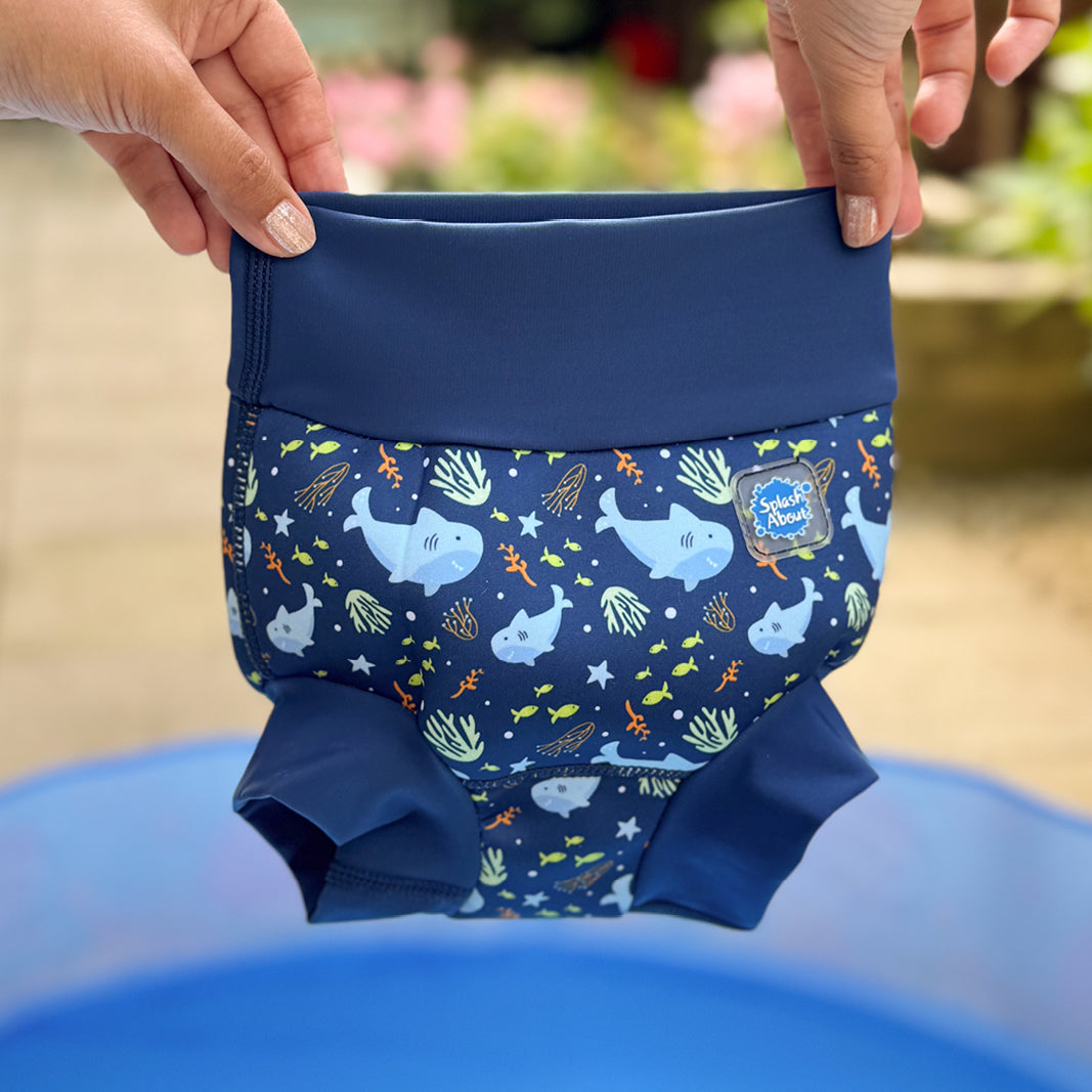 Happy Nappy™ Shark Reef | Reusable Neoprene Swim Nappy | Splash About USA