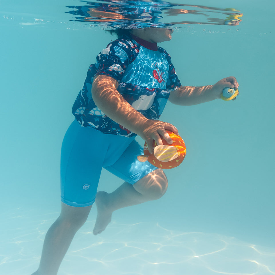 Sleeved Floatsuit Sea Life | Learn to Swim Aid with adjustable buoyancy ...